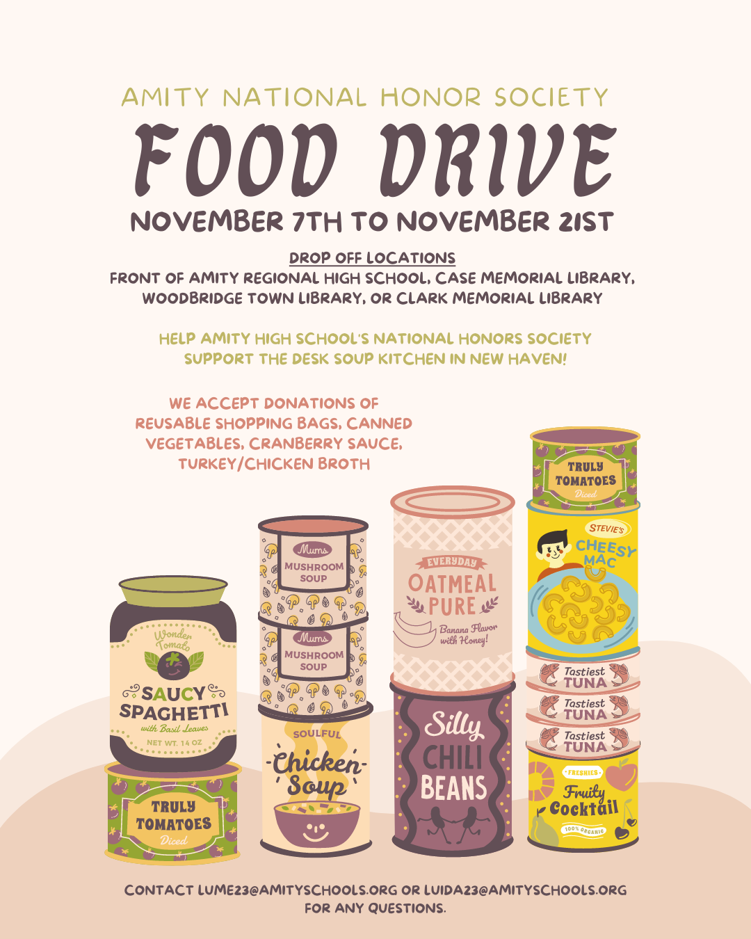 Amity National Honor Society Food Drive | Clark Memorial Library