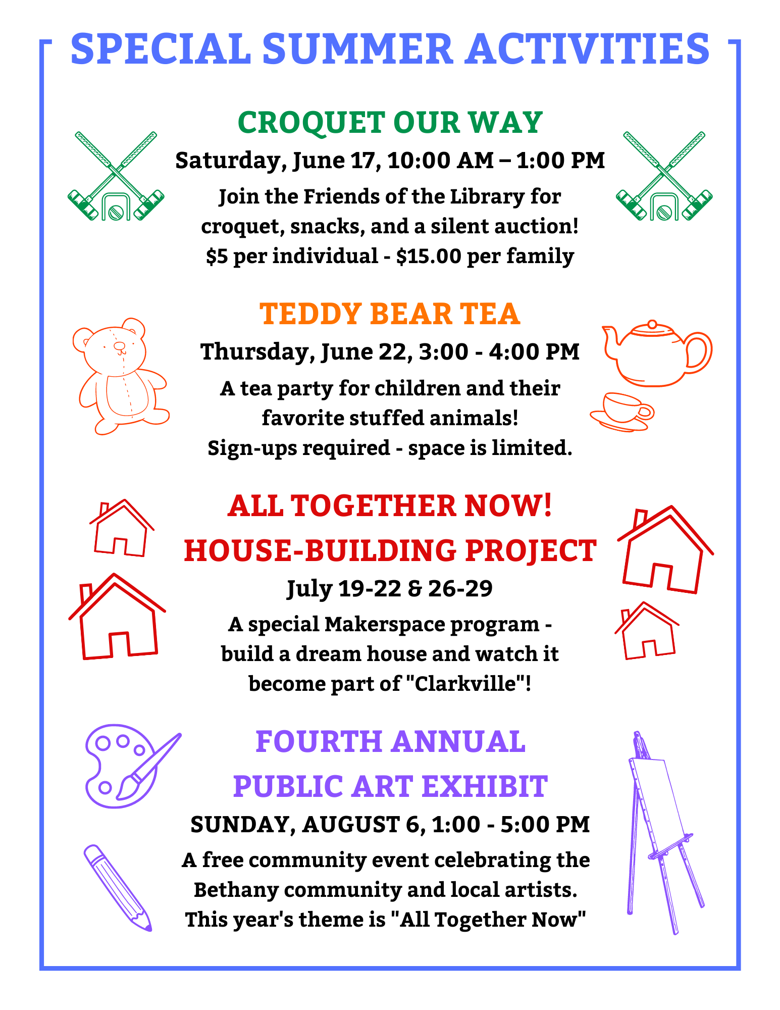Special Summer Activities | Clark Memorial Library