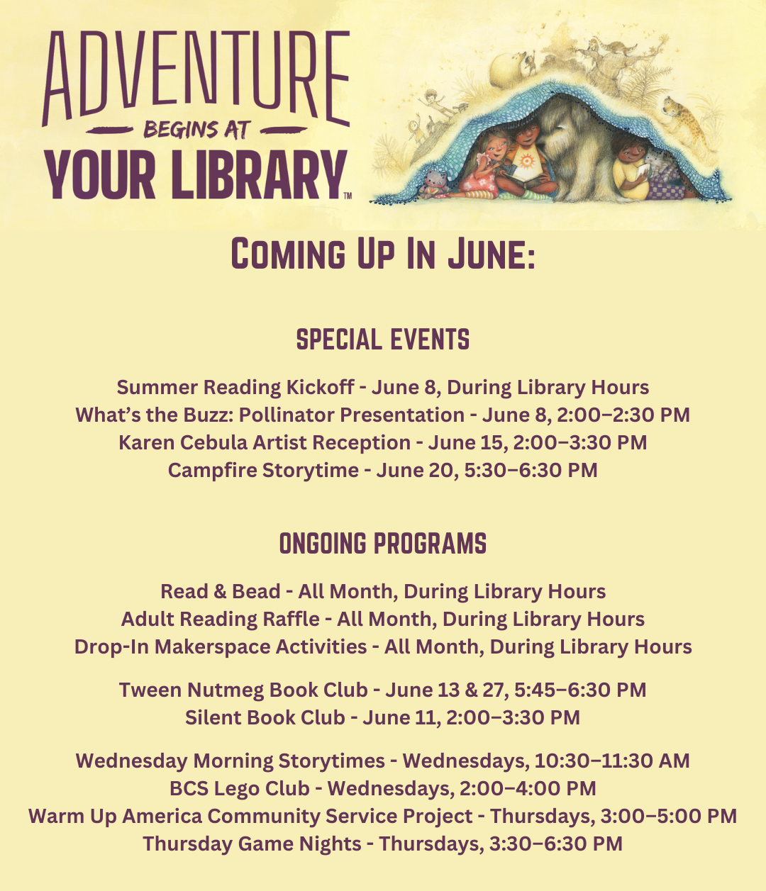 June Program & Event Schedule | Clark Memorial Library