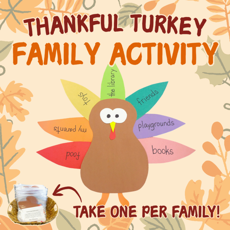 Thankful Turkey Family Activity | Clark Memorial Library